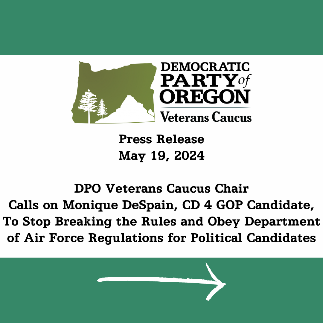 DPO Veterans Caucus Chair Calls on Monique DeSpain, CD 4 GOP Candidate ...
